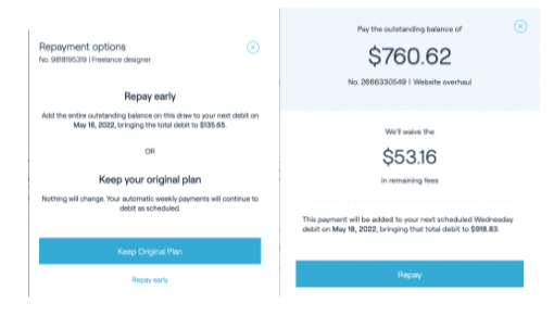 What is the difference between a third party payoff and repaying early?